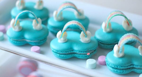 Over the Rainbow Cloud Macarons with Irish Cream Filling - Indulge With ...