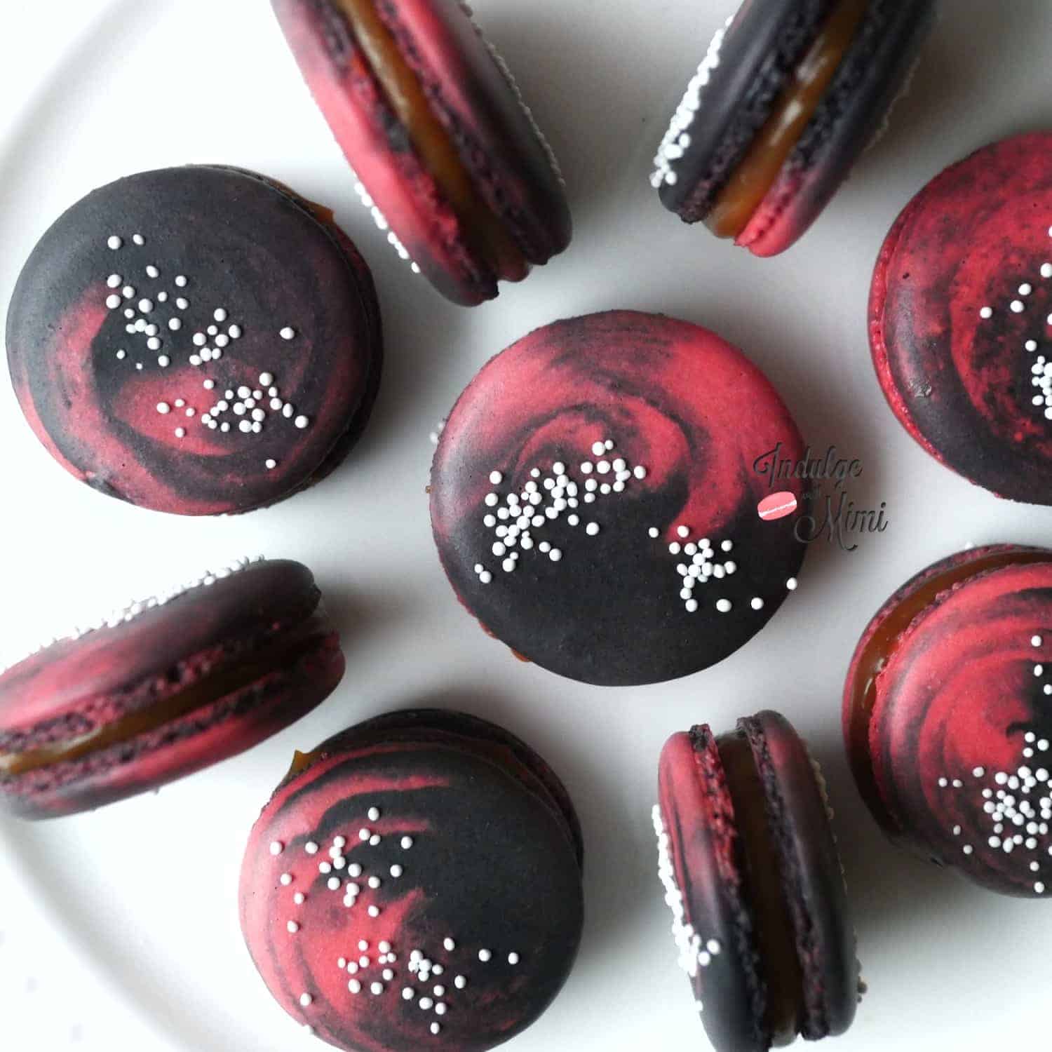 How to Bake Two-Colored Galaxy Macarons