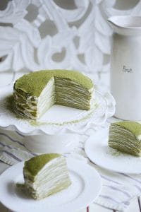 Japanese Matcha Green Tea Mille Crepe Cake - A No-Bake Dessert ...