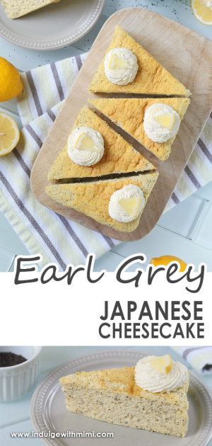 Earl Grey Japanese Cheesecake Topped with a Tangy Lemon Cream - Indulge ...
