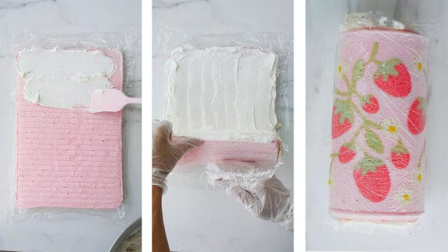 Fancy Pattern Cake Roll Without the Cracks - Indulge With Mimi