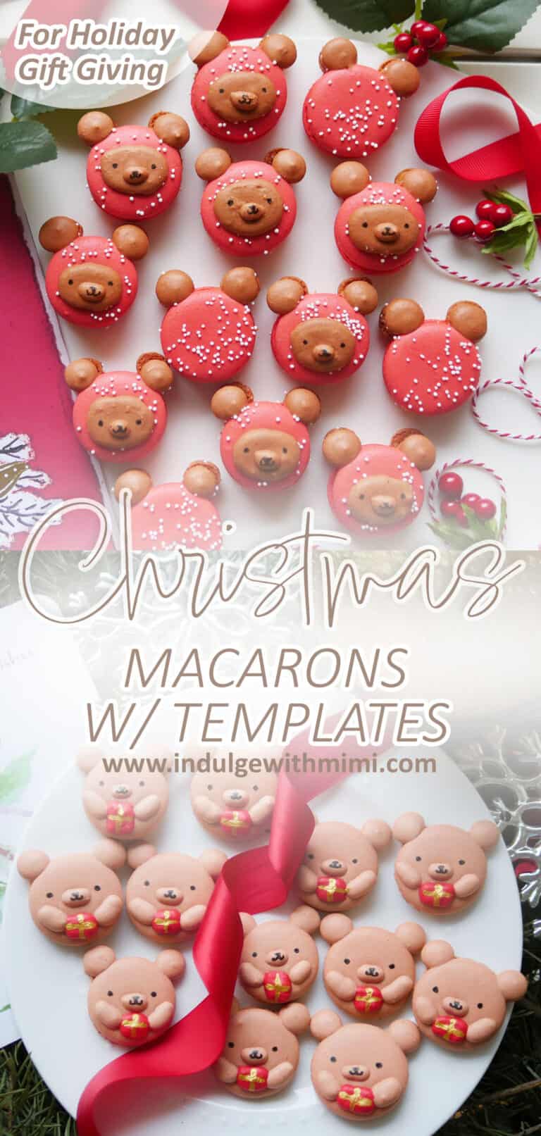Ultimate Guide to Making Christmas Macarons (Templates) - Indulge With Mimi