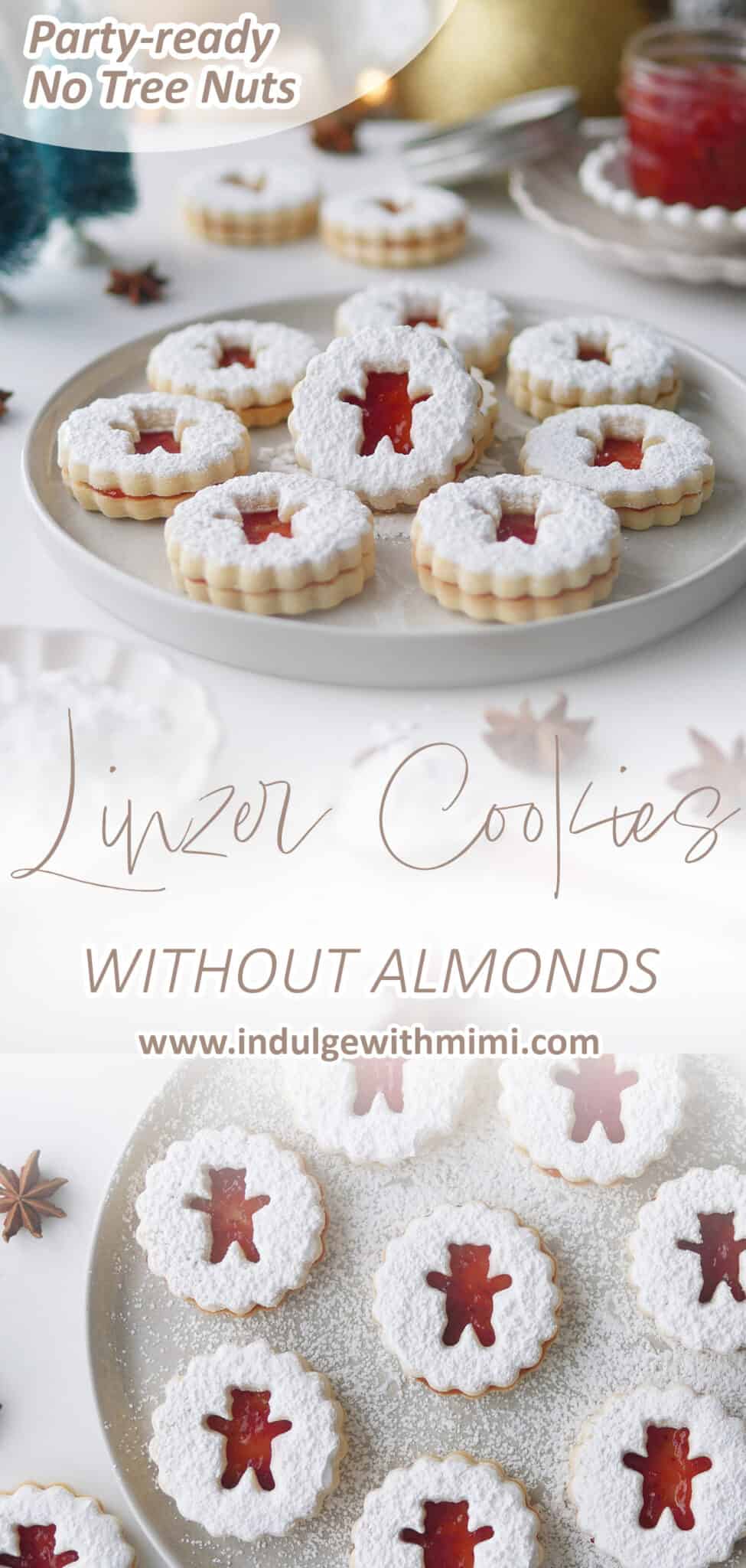 Jam Filled Linzer Cookies without Nuts and Almonds - Indulge With Mimi