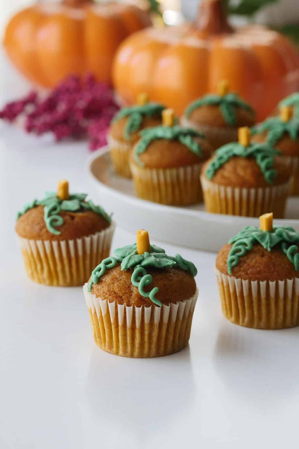 3D Mini Pumpkin Cupcakes without a Mold - Indulge With Mimi