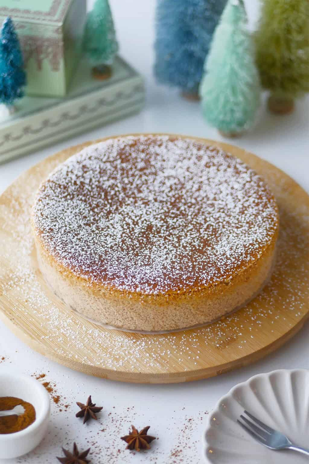 Soufflé Gingerbread Japanese Cheesecake - Indulge With Mimi