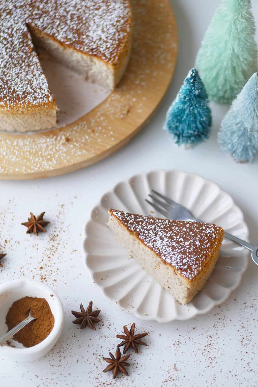 Soufflé Gingerbread Japanese Cheesecake - Indulge With Mimi