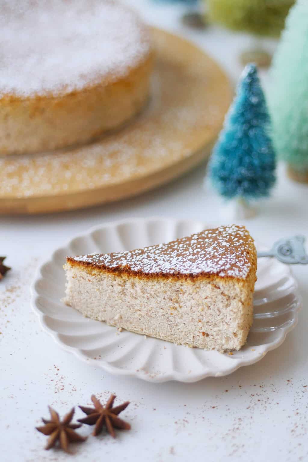Soufflé Gingerbread Japanese Cheesecake - Indulge With Mimi