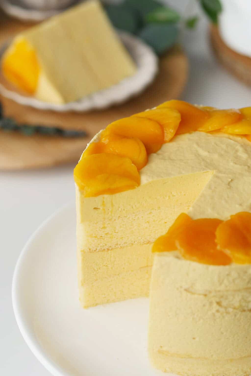 Chinese Bakery Mango Mousse Cake - Indulge With Mimi